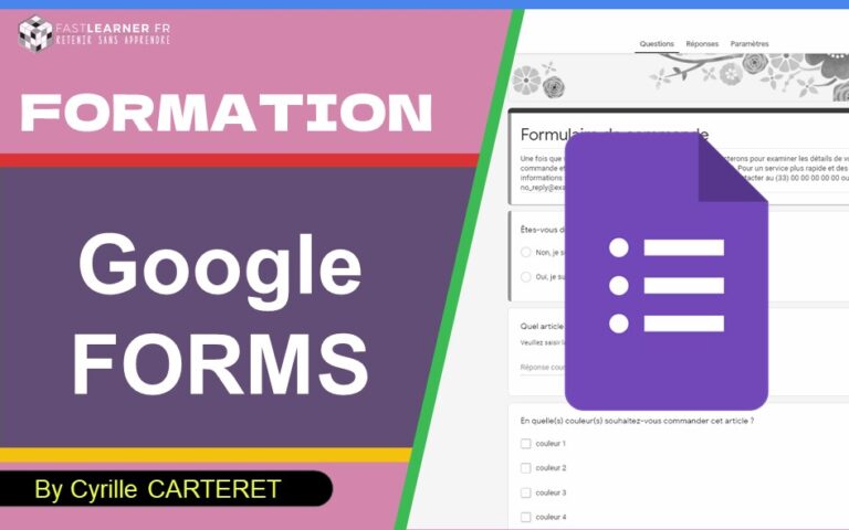 Formation GOOGLE FORMS - Fast Learner